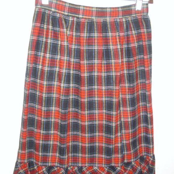 Triad | Skirts | Delux Express Vintage Trad Red Tartan Plaid Aline ...